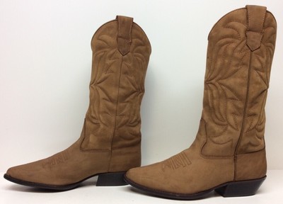 WOMENS SABREE COWBOY LEATHER BROWN BOOTS 5.5 B DEFECTS | eBay