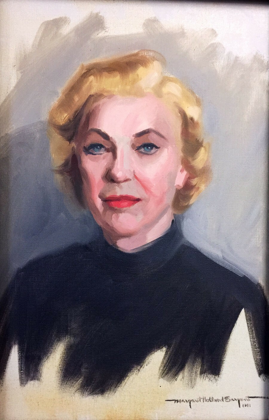 Margaret Holland Sargent Signed 1981 Self Portrait Painting in Painted ...