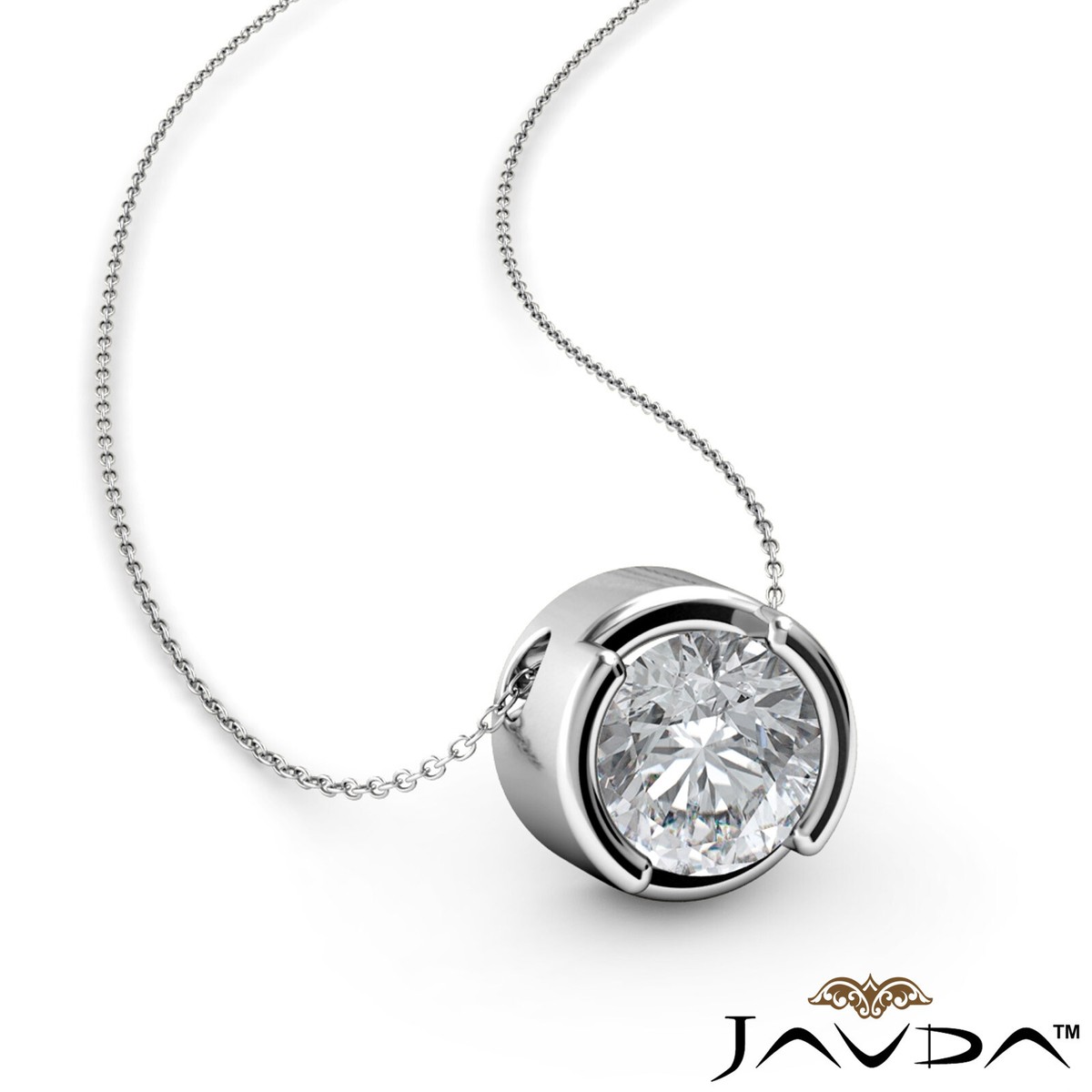 Semi Bezel Solitaire Pendant