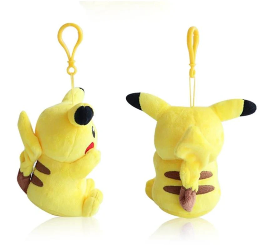 6" Pikachu Cute Toy Clip Accessory Soft Bag Charm On-The-Go Plushies ...