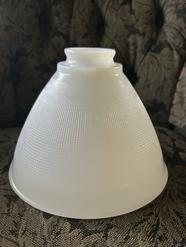Vintage Milk Glass Waffle Torchiere Lamp Light Shade 8" Diameter 2 ...