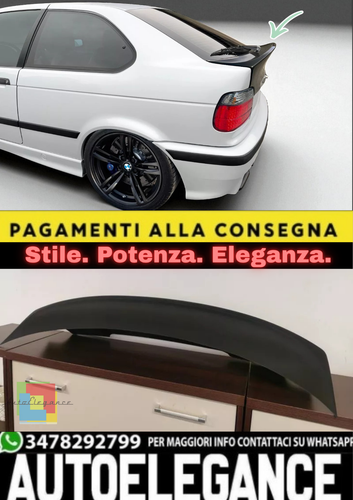 💫Spoiler Posteriore Ducktail in ABS Nero per BMW E36 Compact – Stile ...