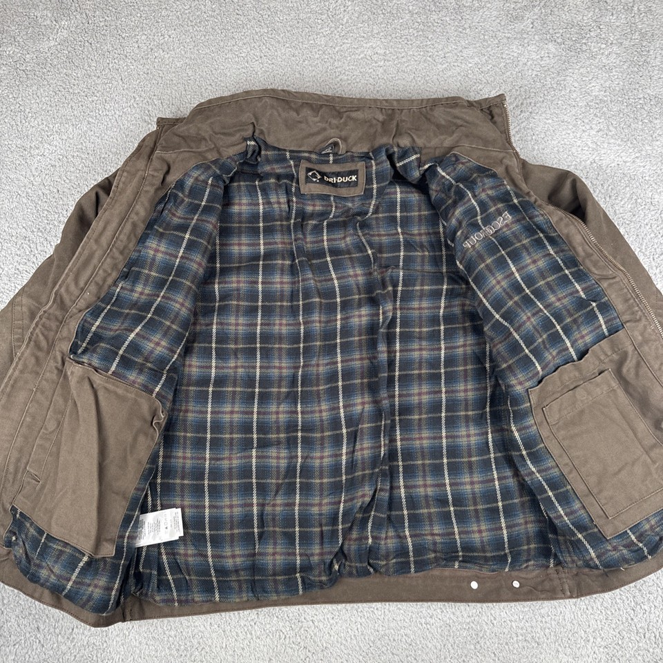 DRI-DUCK Maverick Work Jacket BOMBER Flannel Lined Heavy Canvas Mens ...
