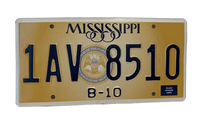 MISSISSIPPI LICENSE PLATE - 1AV 8510 - BUS/TRUCK - B-10 | eBay