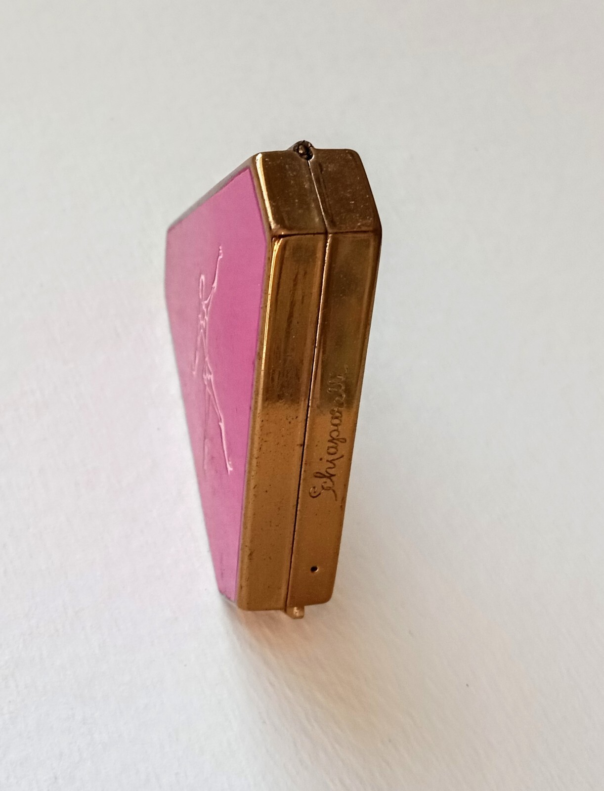 Schiaparelli Vintage Enameled Rouge Compact late 1940s, Pink | eBay