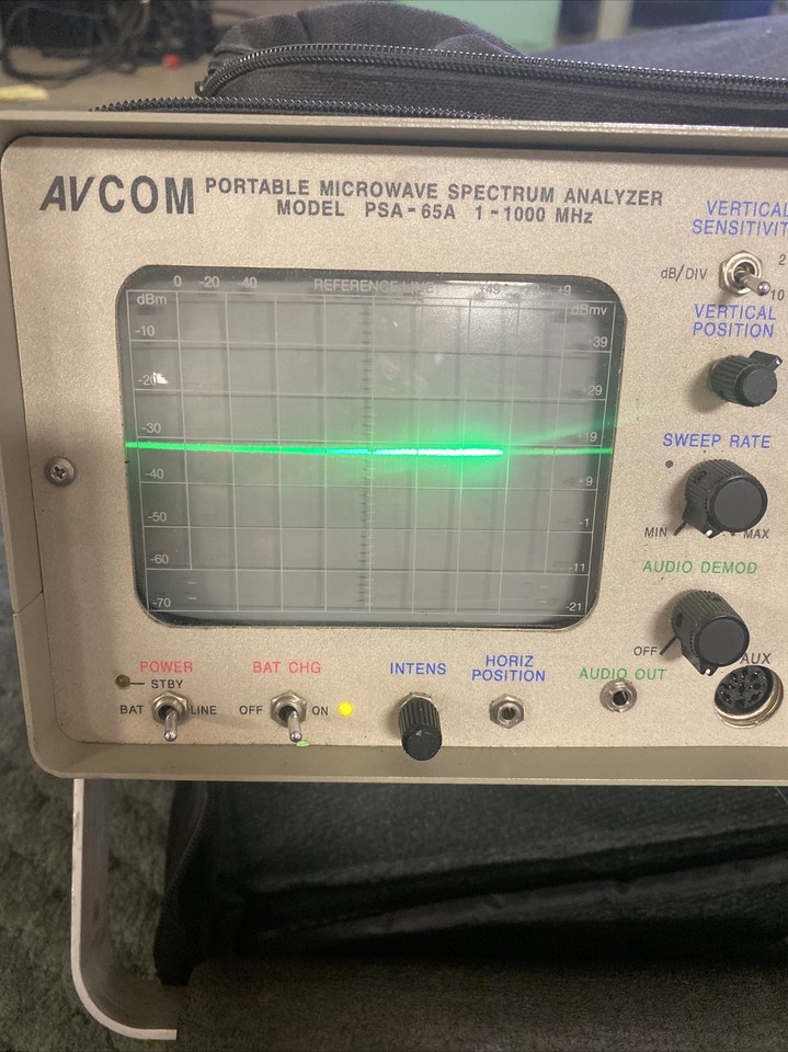 AVCOM Portable Microwave Spectrum Analyzer Model PSA-65A 1-1000 MHz | eBay