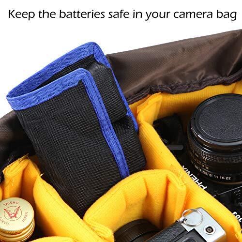 DSLR Camera Battery Holder/Pouch/Case/Bag 4 Pocket for AA Battery LP-E6 ...