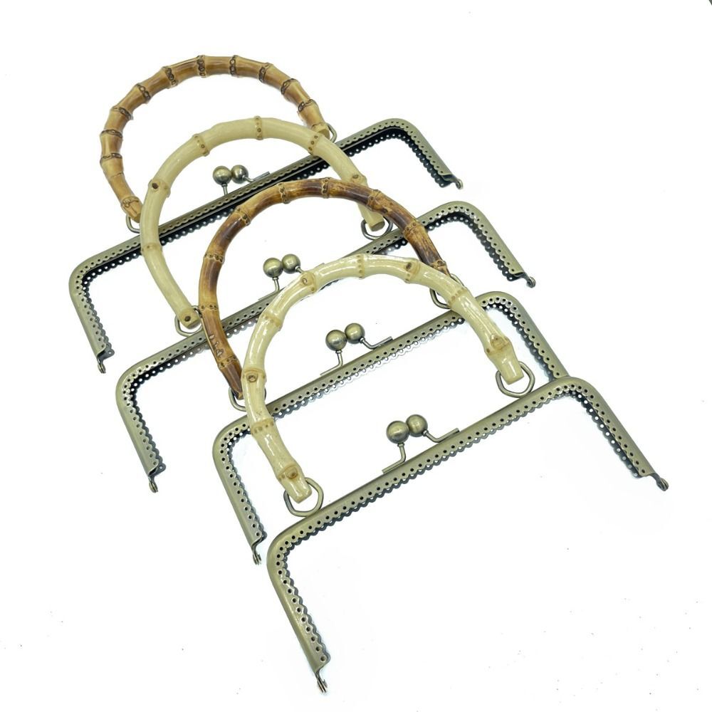 With Bamboo Handle Kiss Clasp Lock Handbag Buckle Clamp Purse Making ...