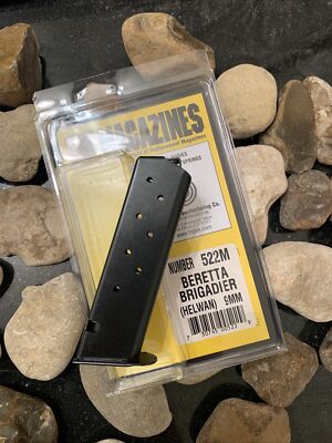 8RD Magazine fits Beretta Helwan 1951 9mm 522M Brigadier & Clones Mag ...