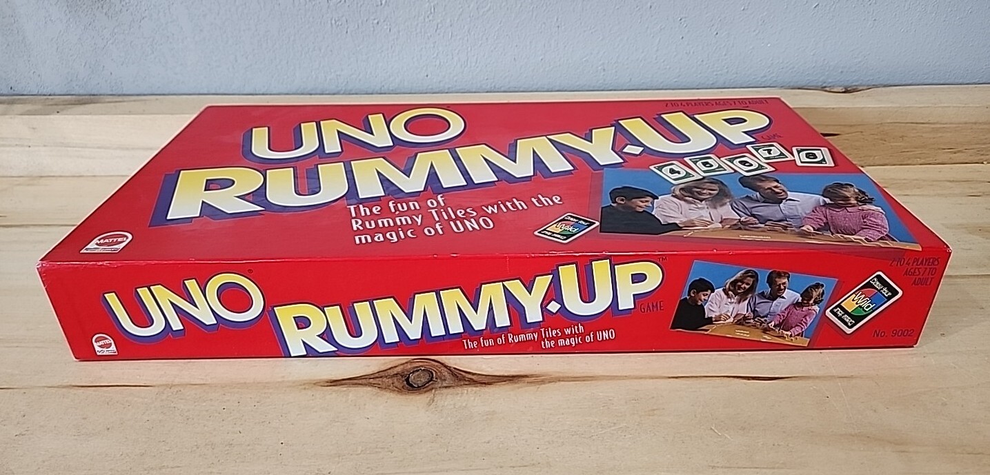 UNO Rummy-Up Tile Board Game Mattel (1993) Complete Clean & Pre-owned ...