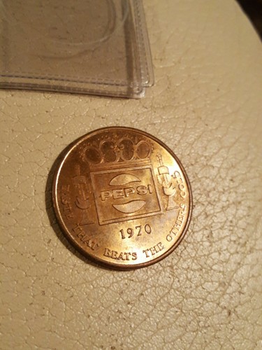 pepsi cola drink 1970 heavy bronze Mardi Gras Doubloon Coin new orleans ...