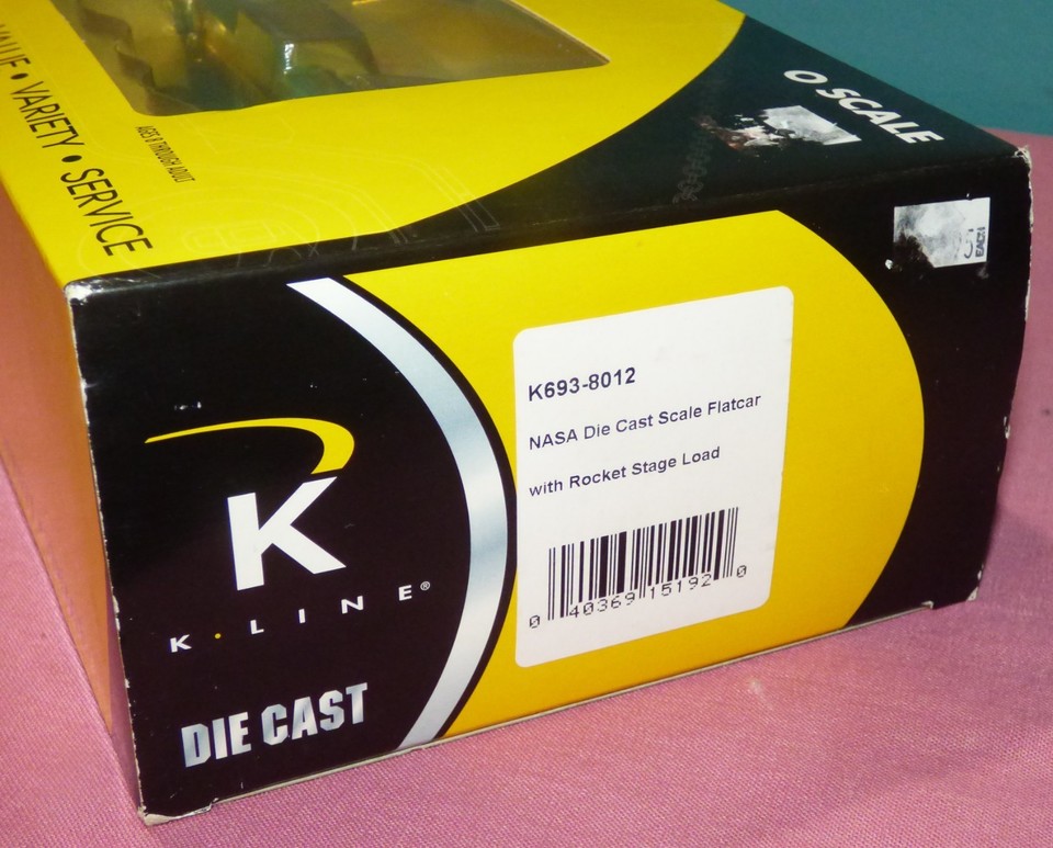 K-Line, O Scale K693-8012 NASA Die Cast Flat Car w/Rocket Stage Load | eBay