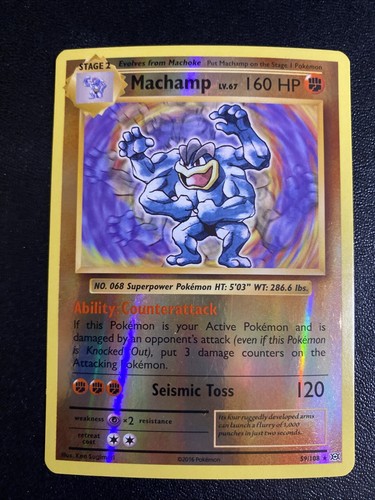 Machamp Holo Rare Reverse Holo XY - Evolutions 59/108 LP Pokémon TCG ...