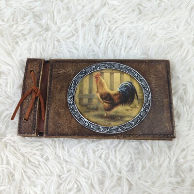 Vintage Style Wood Resin Rooster Cover 12 Page 4x6 Photo Album 24 Total ...