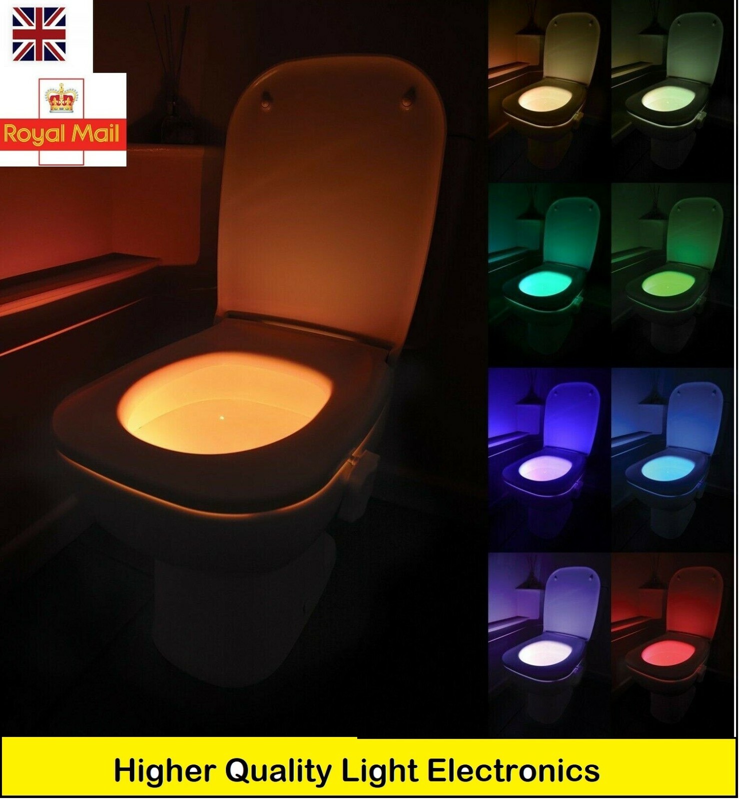 Toilet Bowl UK Loo Light Motion Operated LED Safe BOAT CARAVAN VW ...