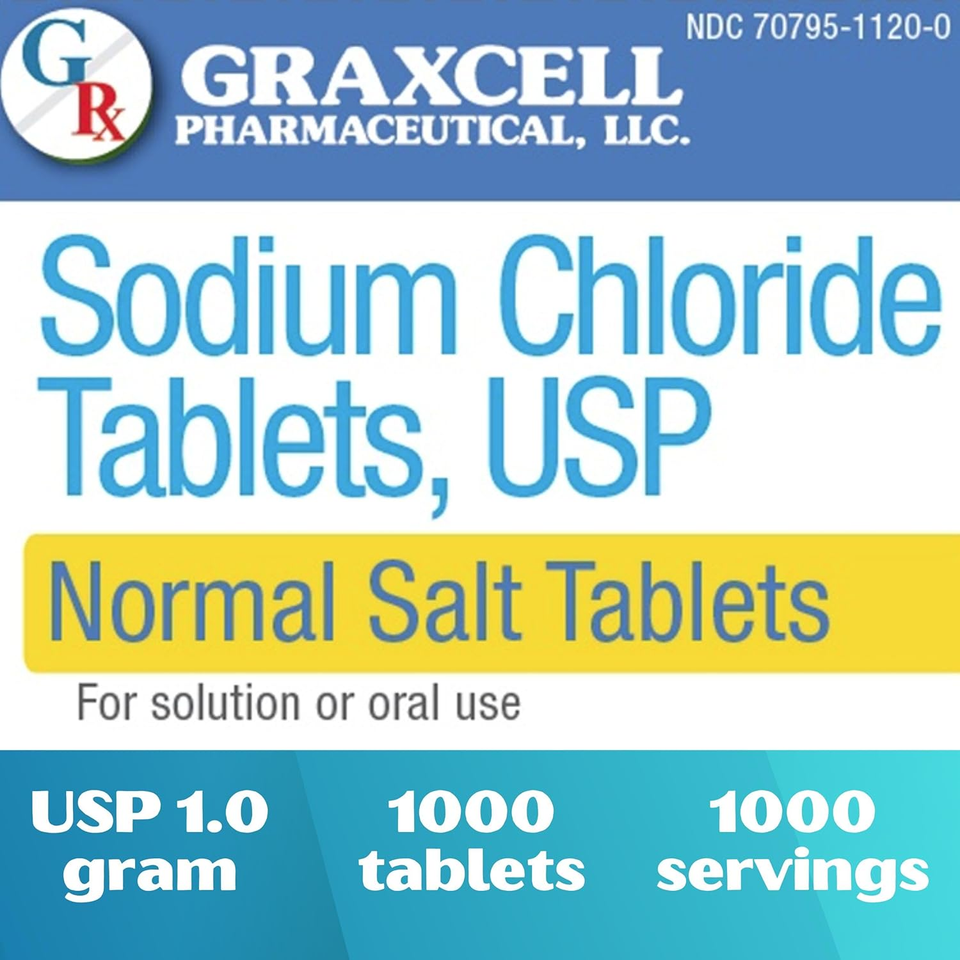 Sodium Chloride Tablets 1Gm | Electrolyte Salt Pills for POTS Syndrome ...