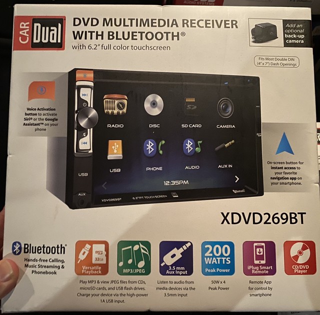 Dual Electronics XDVD269BT 6.2 inch Multimedia Touch Screen Car Stereo ...