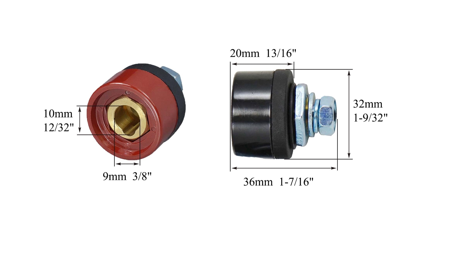 TIG Welding Cable Panel Connector-plug Black DKZ10-25 200Amp Dinse ...