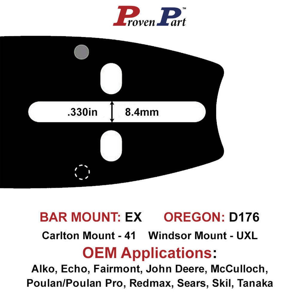 Proven Part 24" Bar 3/8" .050" 84DL Fits Echo CS-590 CS-660 CS-680 ...
