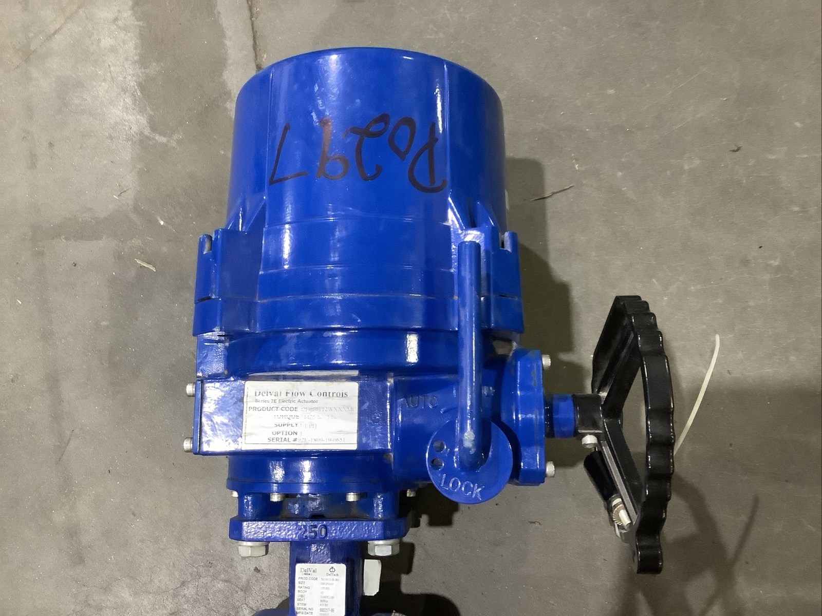 DELVAL FLOW CONTROLS SERIES 2E ELECTRIC ACTUATOR AND BUTTERFLY VALVE 10 ...