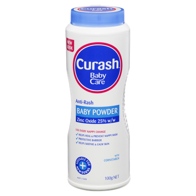 Curash Baby Powder 100g with Cornstarch Anti-Rash Protective Barrier ...