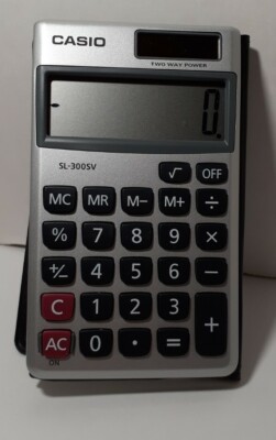 CASIO SL-300SV Solar Calculator 2 Way Power C5 | eBay
