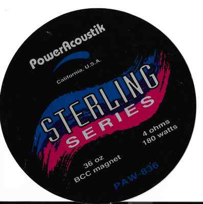Power Acoustik Sterling Series Sticker / Decal | eBay