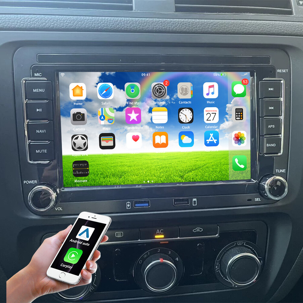 For VW Golf MK5 MK6 Jetta RCD330 Android13 Wireless Carplay Car GPS ...