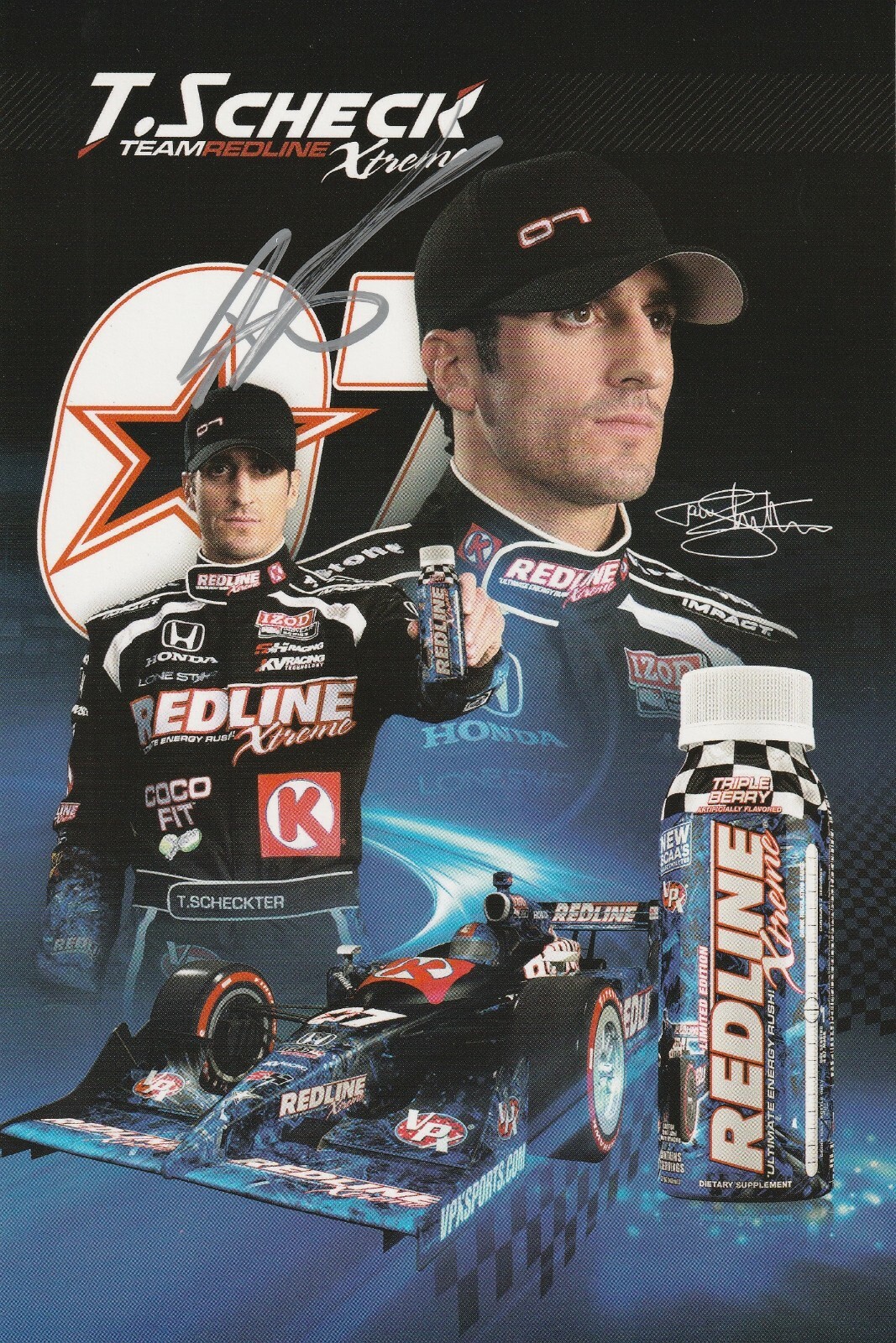 2011 TOMAS SCHECKTER signed INDIANAPOLIS 500 HERO PHOTO CARD INDY CAR ...