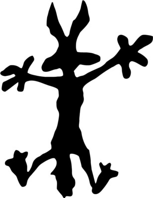 Wile E Coyote Hitting Wall VINYL DECAL Splat Wiley Bumper Sticker ...