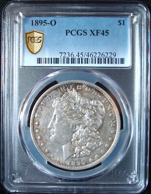 1895-O Morgan Silver Dollar - PCGS XF 45 - Gold Shield | eBay