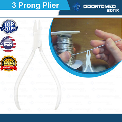 Three Prong Plier Orthodontic Dental Instruments 3 Jaw Clasp Adjusting ...