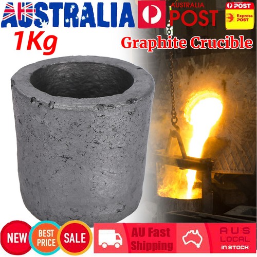 1KG Clay Graphite Foundry Crucible Melting Casting Fr Aluminum Silver ...