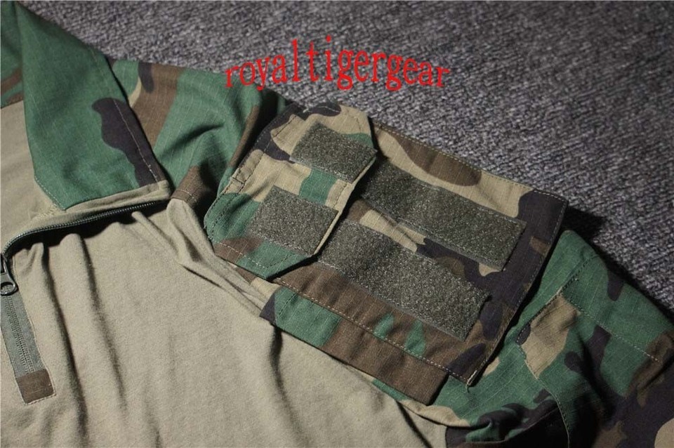 USMC Marines MARSOC M81 Woodland Camo Tactical Combat Top Shirt Uniform ...