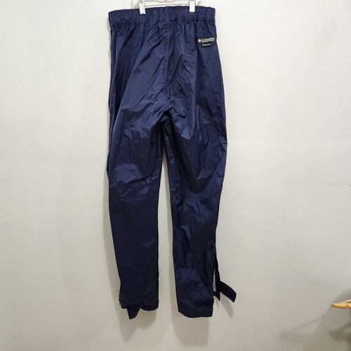 Columbia Women's Packable Waterproof Pants Size XL Blue Pull-on Nylon Zip Hem | eBay