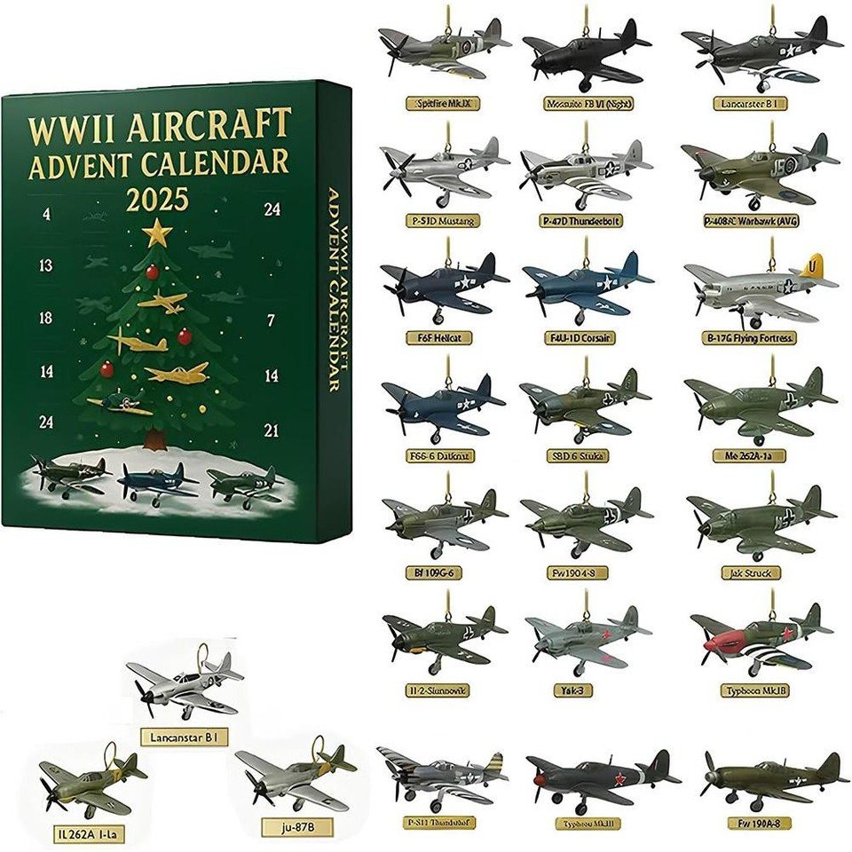 Aircraft Advent Calendar — 24 Mini Warbirds To Unbox, 24-Day Advent ...