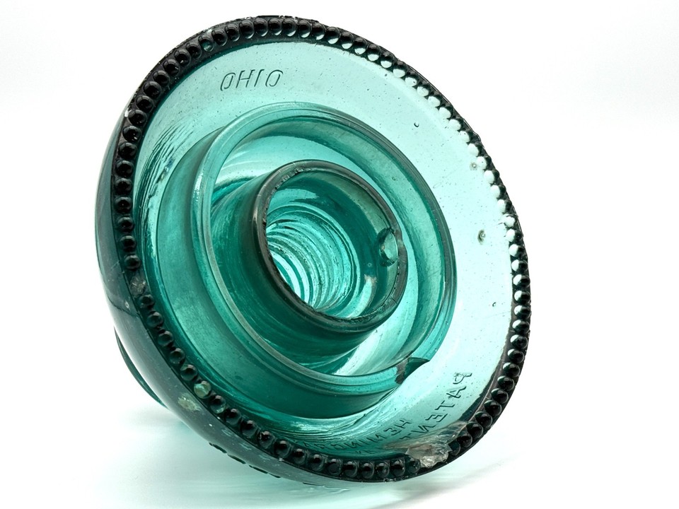 Aqua CD302 "Baby Muncie" Hemingray OHIO Glass Insulator - Large 1-3/8 ...