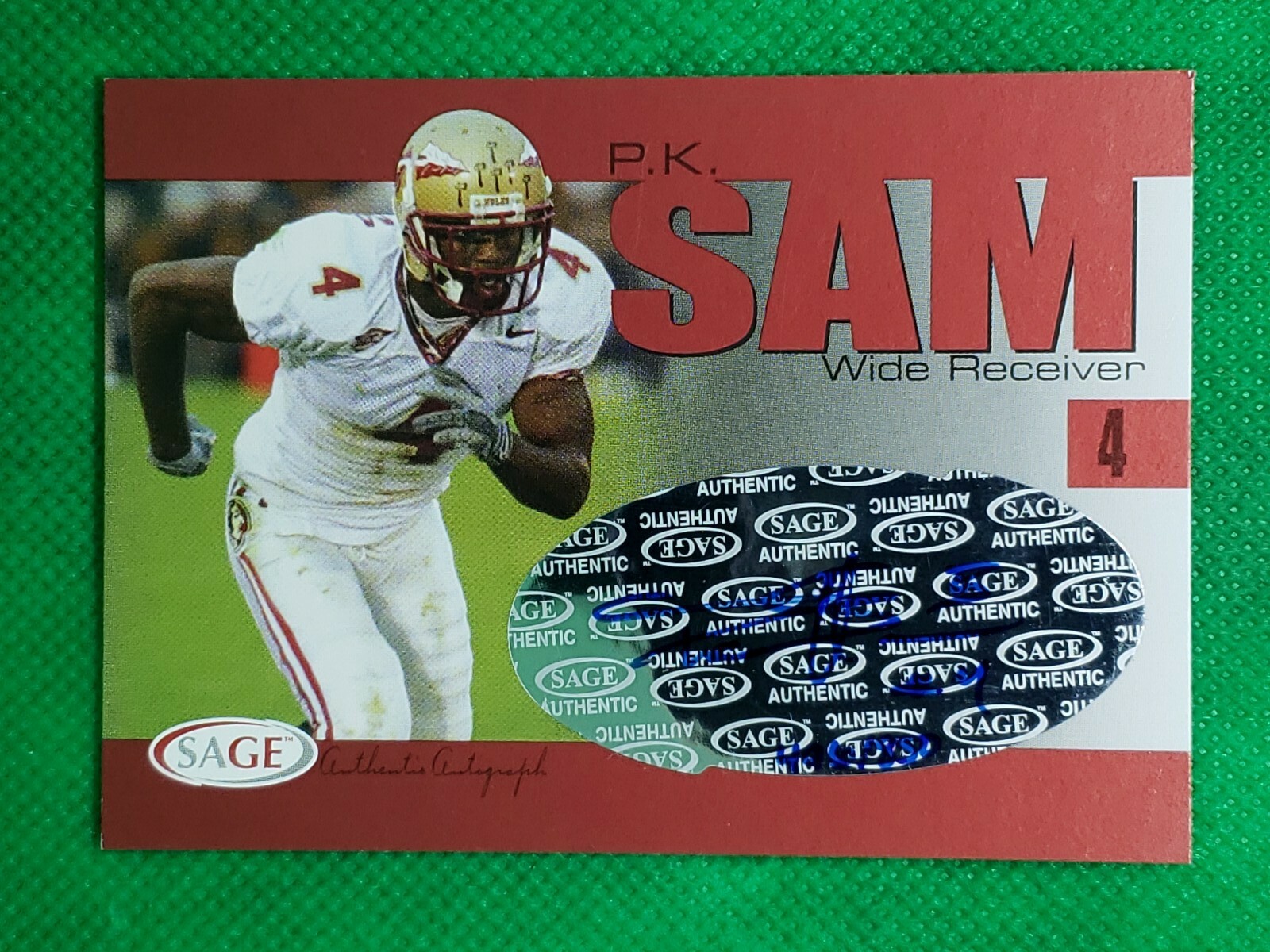 P.K. Sam 2004 Sage Card #A37 Red Level Rookie Autograph SN 496/850 ...