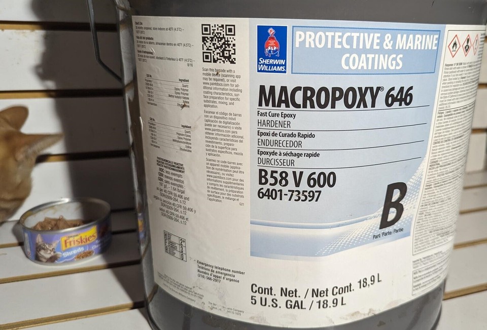 Sherwin Williams Macropoxy 646 Epoxy 10 Gallons (5 of part A & 5 of ...