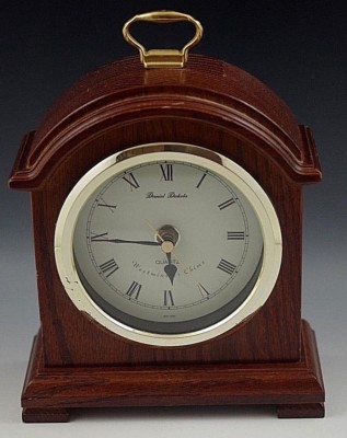 DANIEL DAKOTA MENTAL CLOCK QUARTZ WESTMINSTER CHIME RED OAK WOOD FINISH ...
