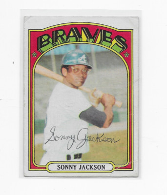 1972 Topps Sonny Jackson Autographed Card Atlanta Braves In Person ...