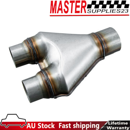 2.5” Single / 2" Dual Universal Stainless Steel Y Pipe Adapter Exhaust ...