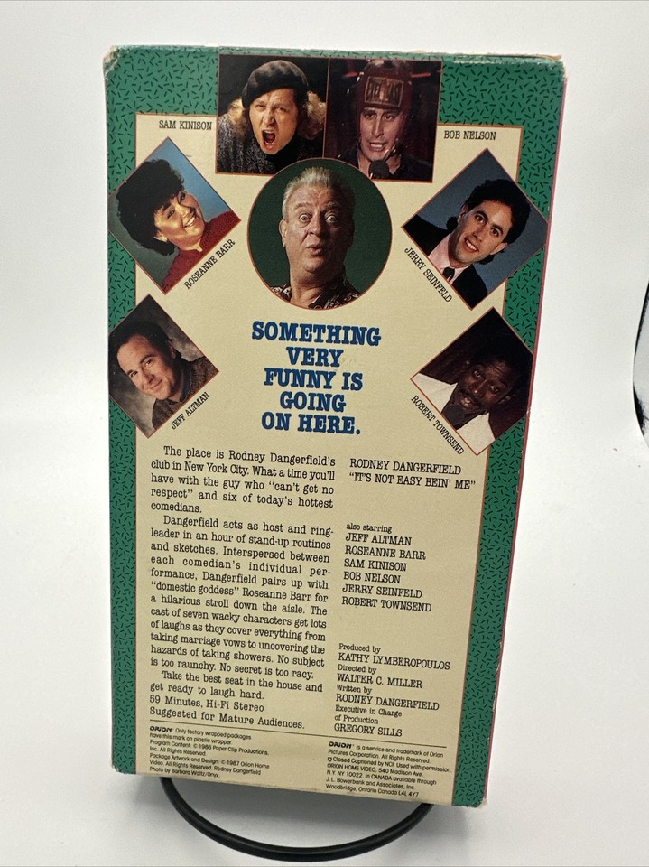 Rodney Dangerfield : It's Not Easy Bein' Me (VHS, 1986) Rare Comedy ...