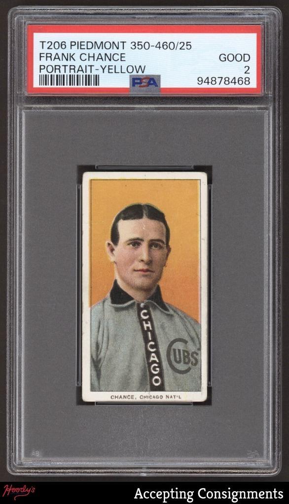 1909-11 T206 #79 Frank Chance Portrait Yellow PSA 2 GOOD CUBS | eBay