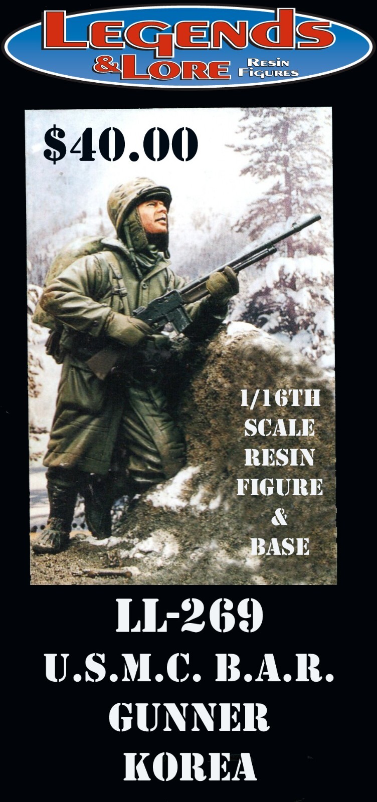 LL-269 U.S.M.C B.A.R Gunner, Korea 1952, 1/16th scale resin figure | eBay