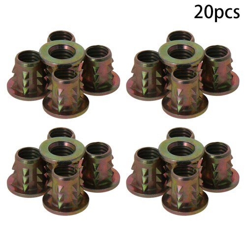 M8x13mm Zinc Alloy Barbed Body Insert Nut Fastener Zinc Plated ...