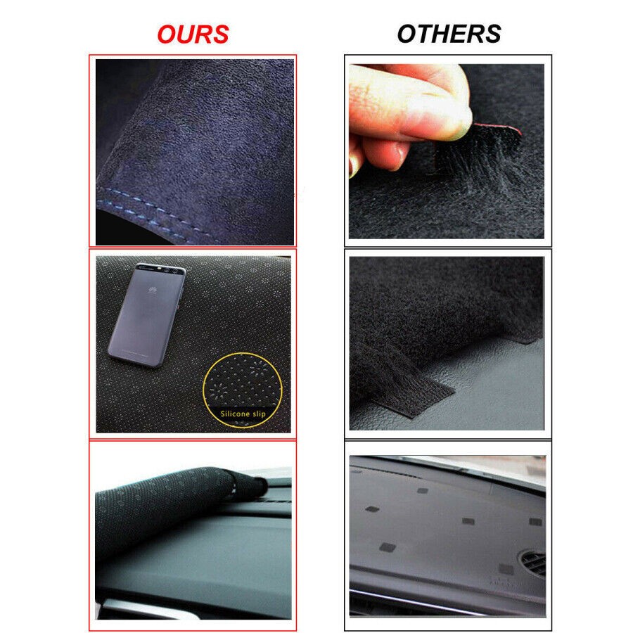 Suede Dashboard Sun Protector Pad For Toyota Camry 2007-2011 Foldable ...