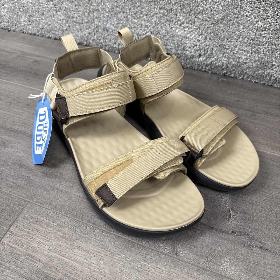 Hey Dude Carson Sandal Men’s 12 Sport Mode Tan Brown Comfort Hiking NEW ...