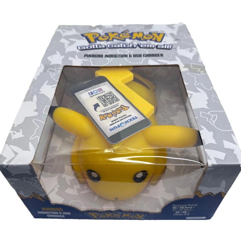 Pokemon Collectible Pikachu Induction & USB Charger Samsung iPhone 8-12 ...