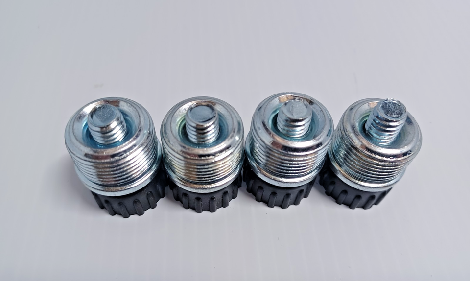 4 Wire Shelving Rack Pole Threaded Inserts & 4 Screw in Feet Levelers ...